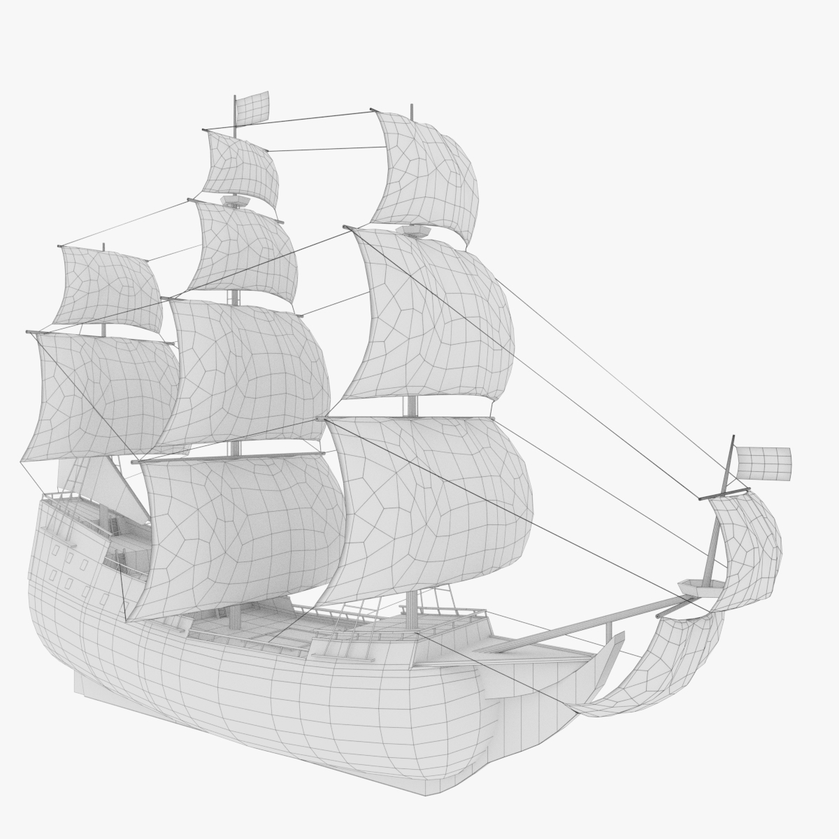 Historical sailing ship 3D model - TurboSquid 1218667