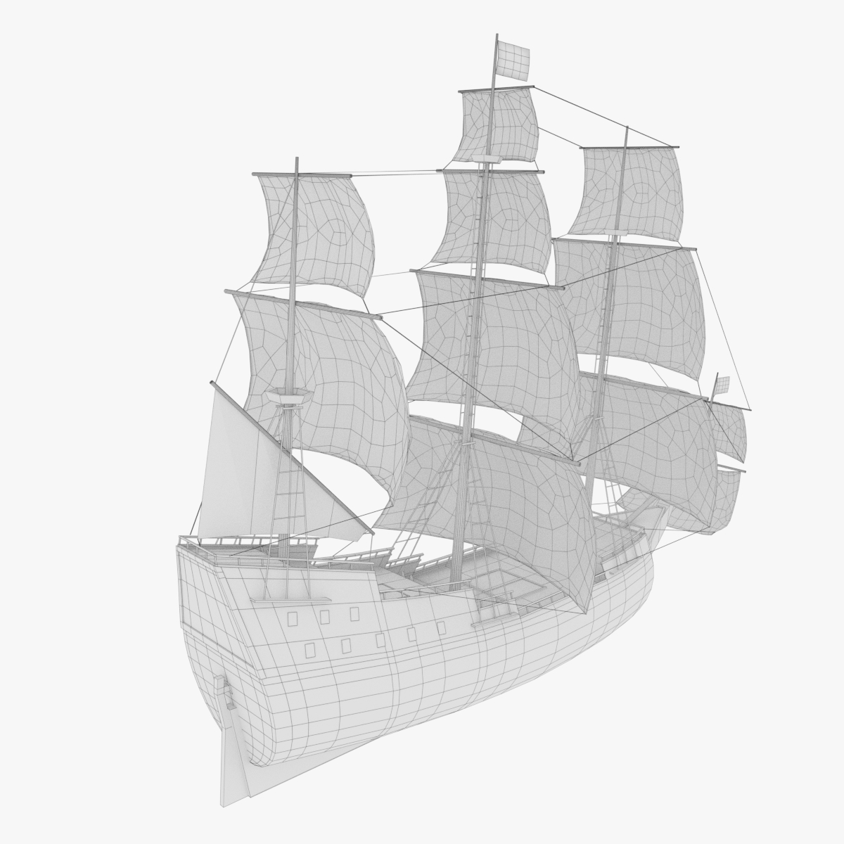 Historical sailing ship 3D model - TurboSquid 1218667