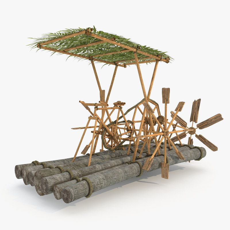 3D log raft - TurboSquid 1218692
