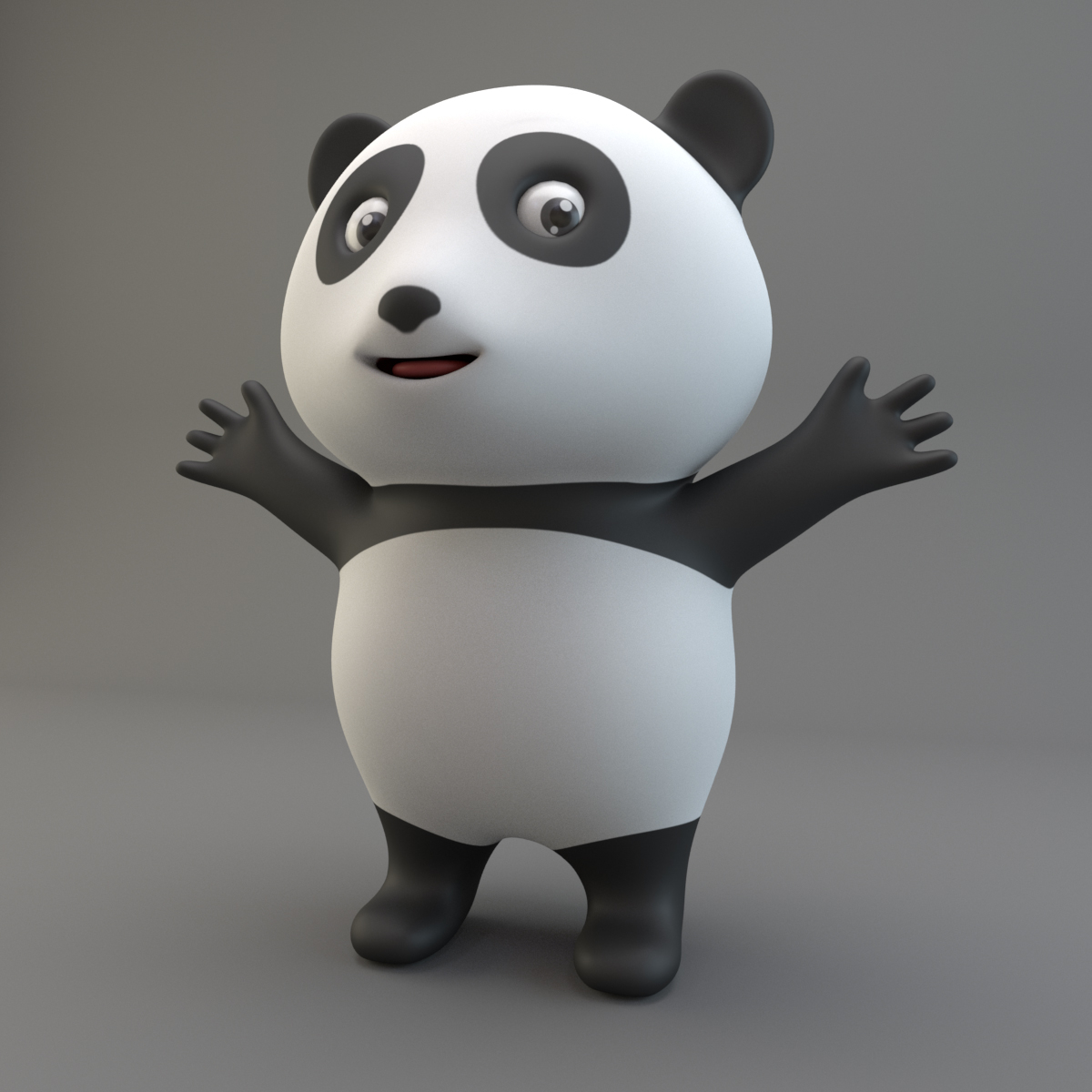 Cartoon panda model - TurboSquid 1218710