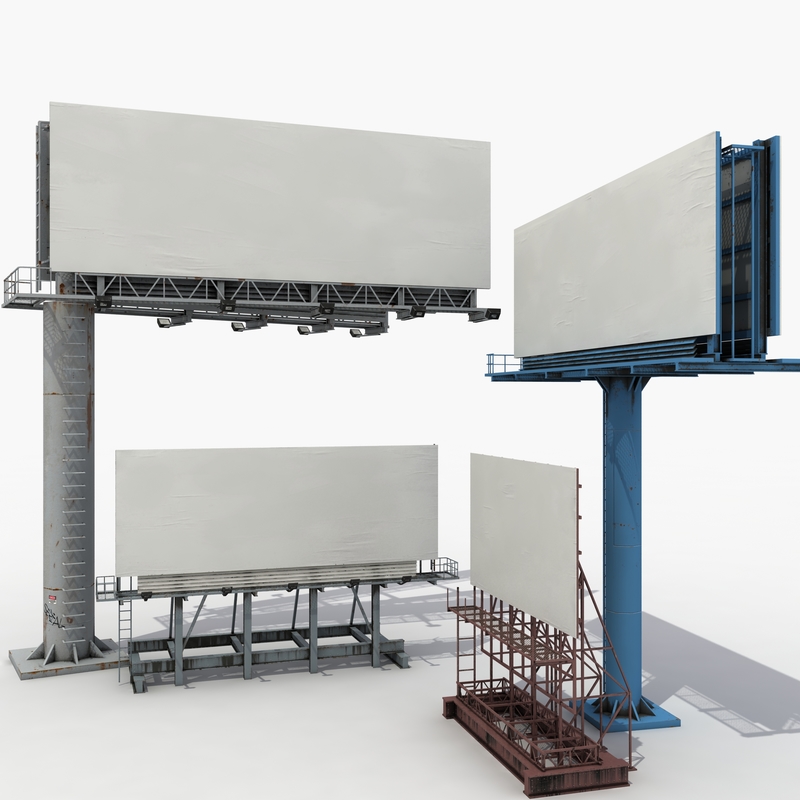 modelo 3d Colección de vallas publicitarias - TurboSquid 1218813