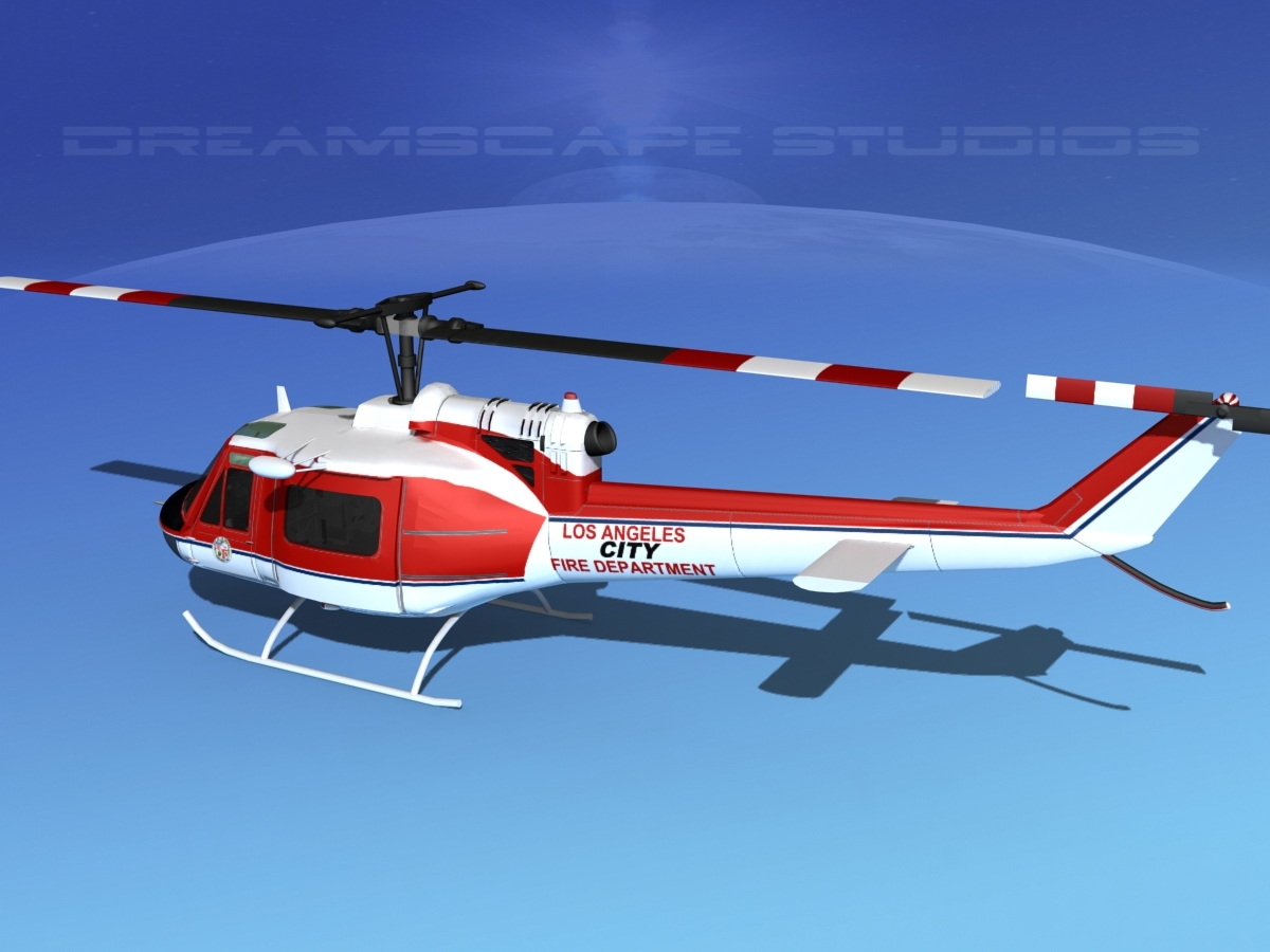 Bell 204 Los Angeles FD Modelo 3D - TurboSquid 1219039