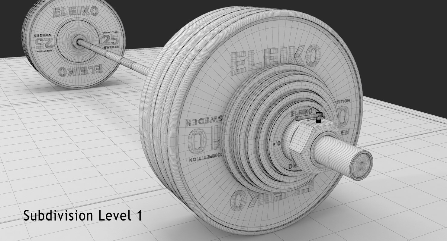 3D eleiko barbell model - TurboSquid 1219459