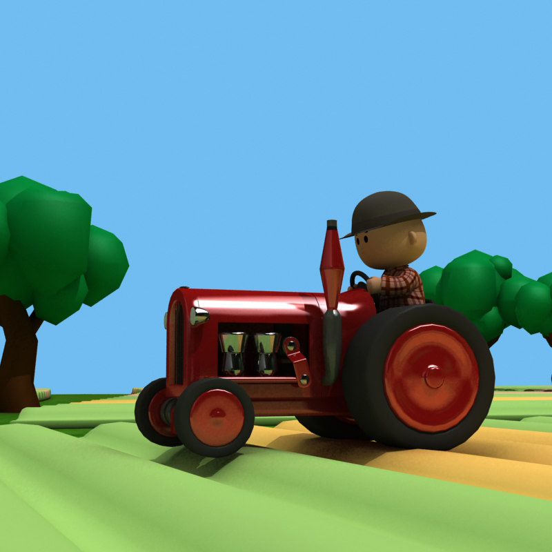Tractor man model - TurboSquid 1219615