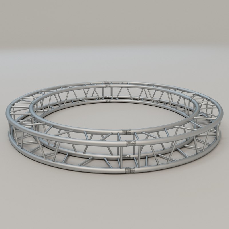 Square circular truss 3D - TurboSquid 1219639