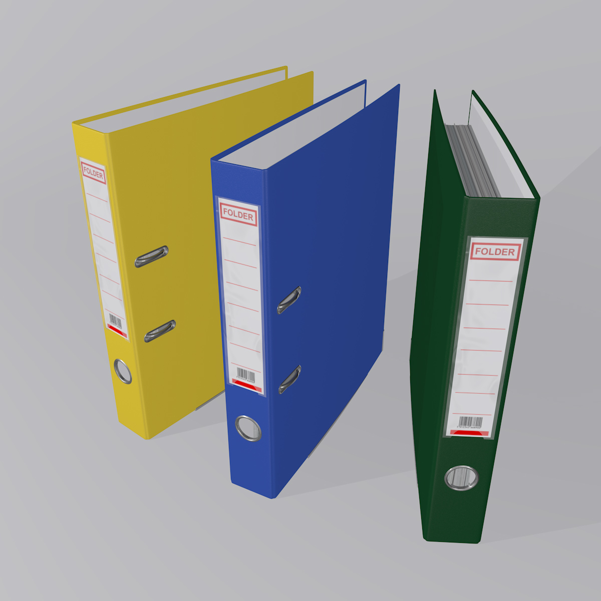 Ring binder folders 3D model - TurboSquid 1219750