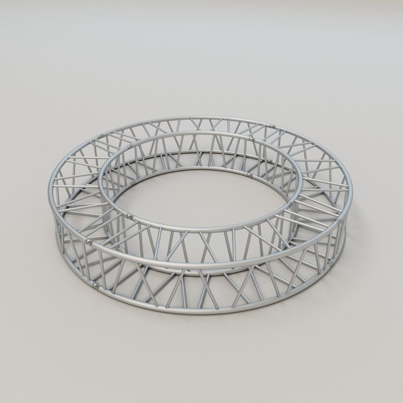 Square circular truss 3D model - TurboSquid 1219873