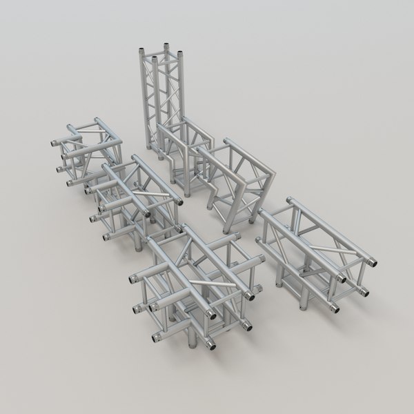 3D model square truss straight corners - TurboSquid 1219957