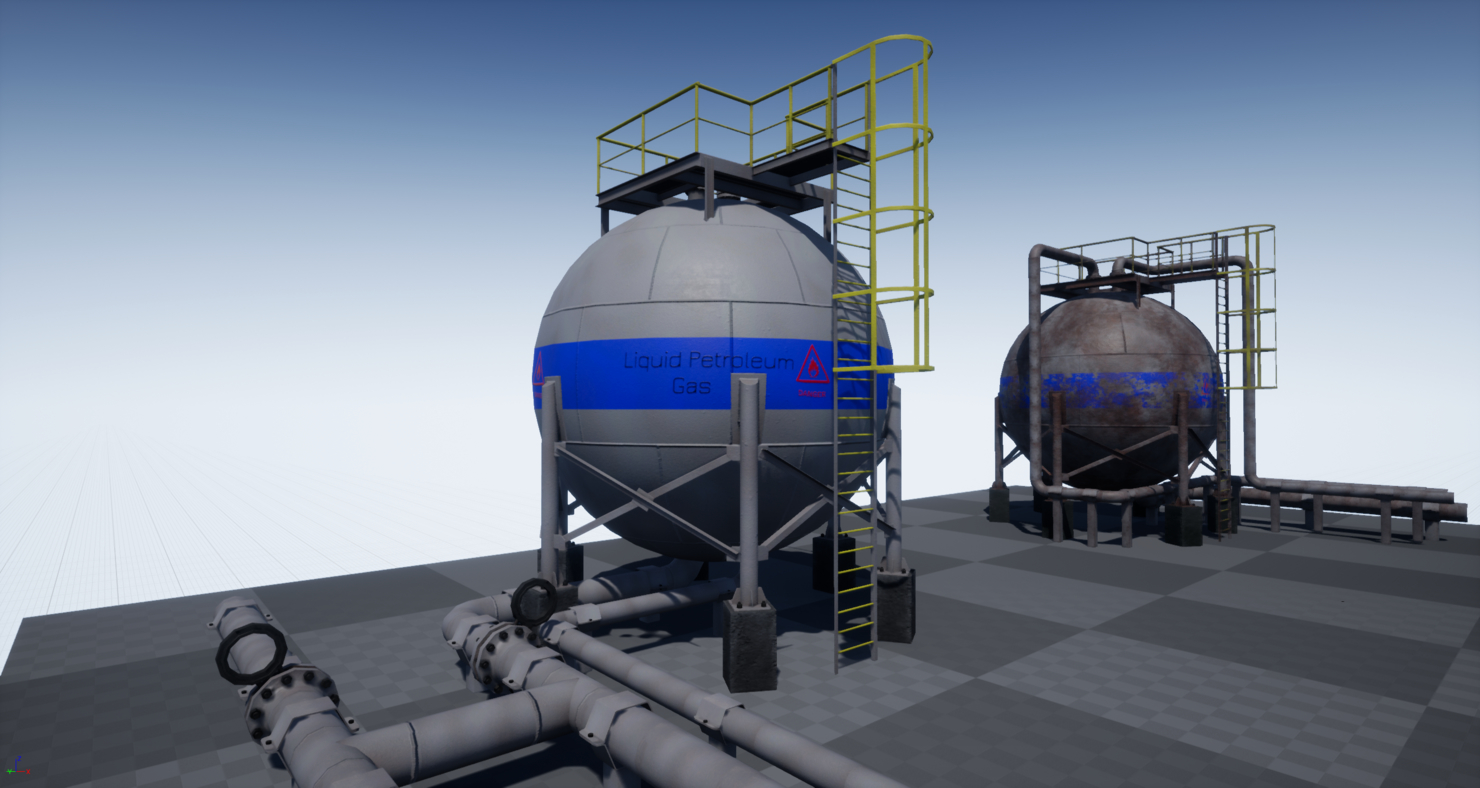 Pbr industrial spherical tanks 3D model - TurboSquid 1220362