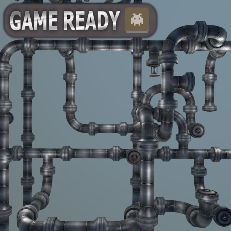 Unreal modular pipe systems model - TurboSquid 1220526
