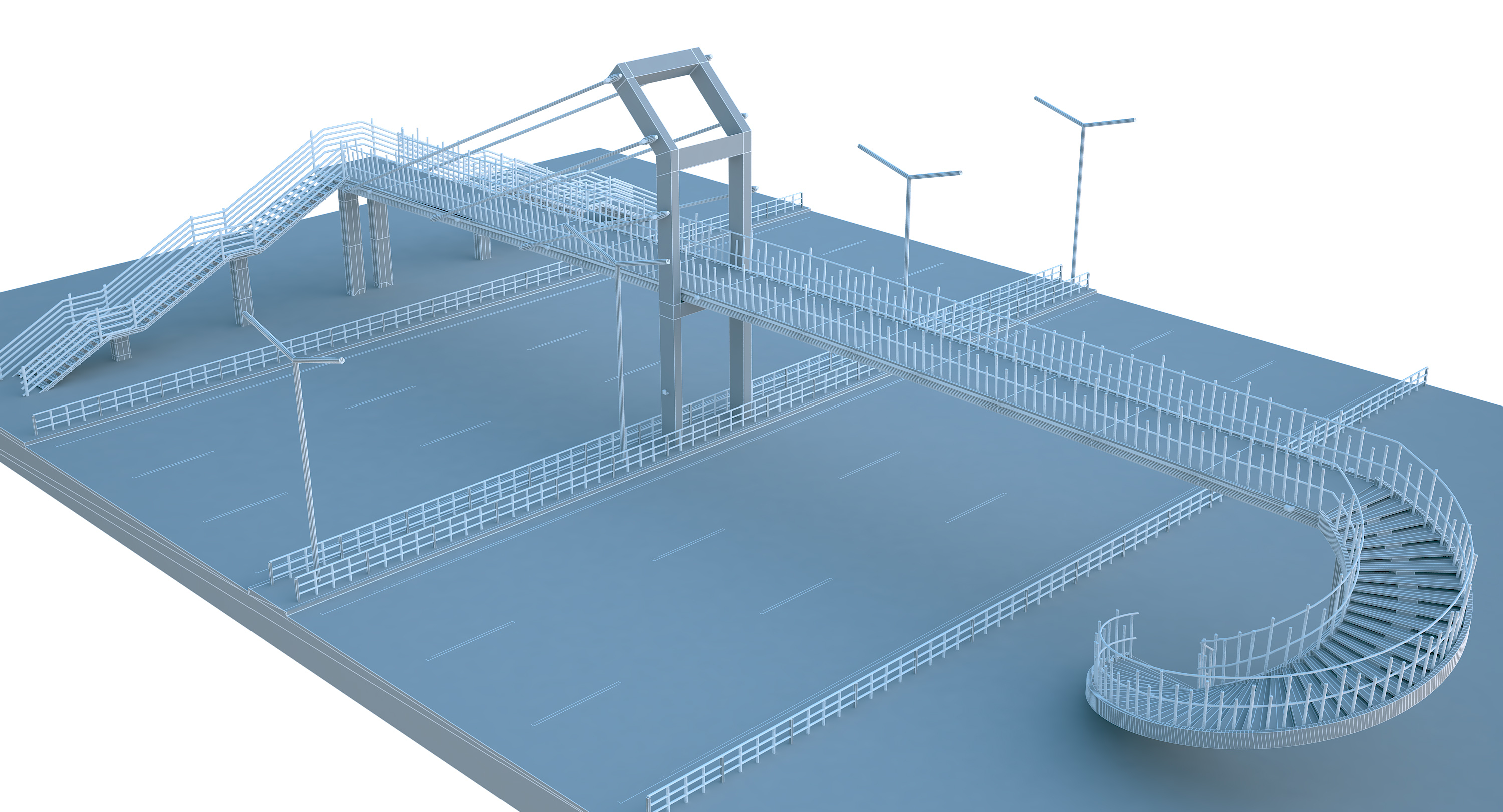modèle 3D de Passerelle piétonne 2 - TurboSquid 1220620