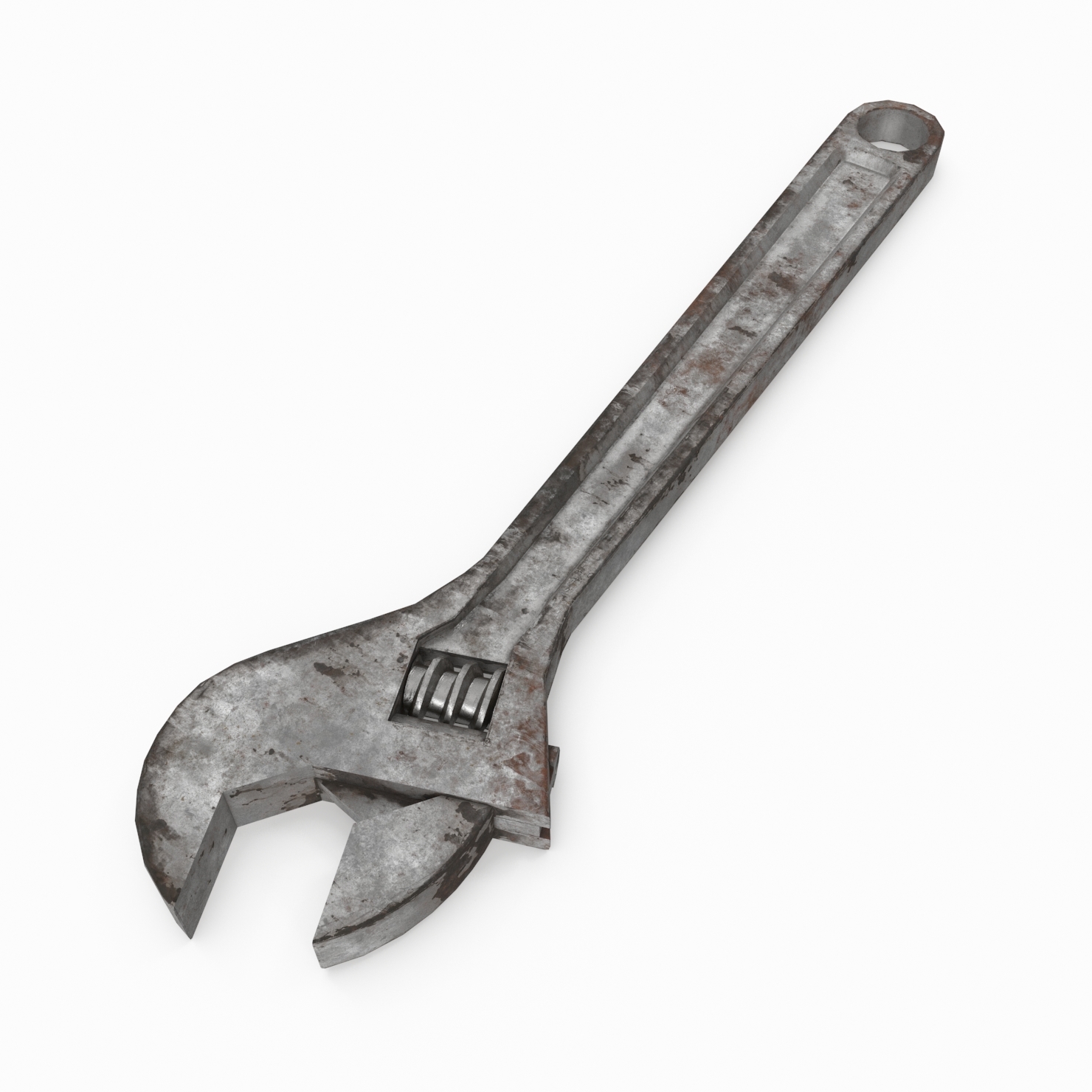 3D rusty adjustable wrench - TurboSquid 1220670