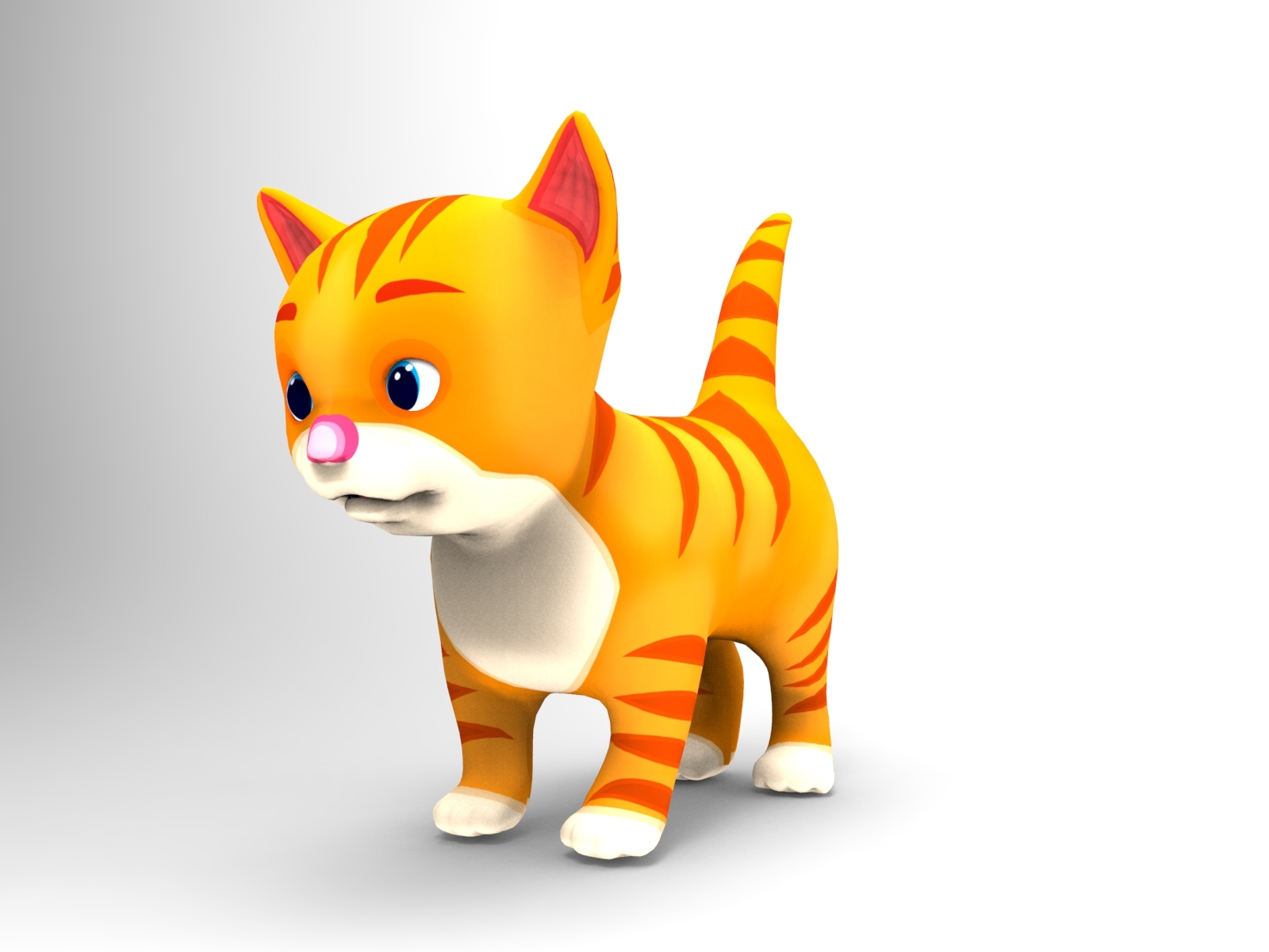 Cute cartoon cat 3D model - TurboSquid 1220740