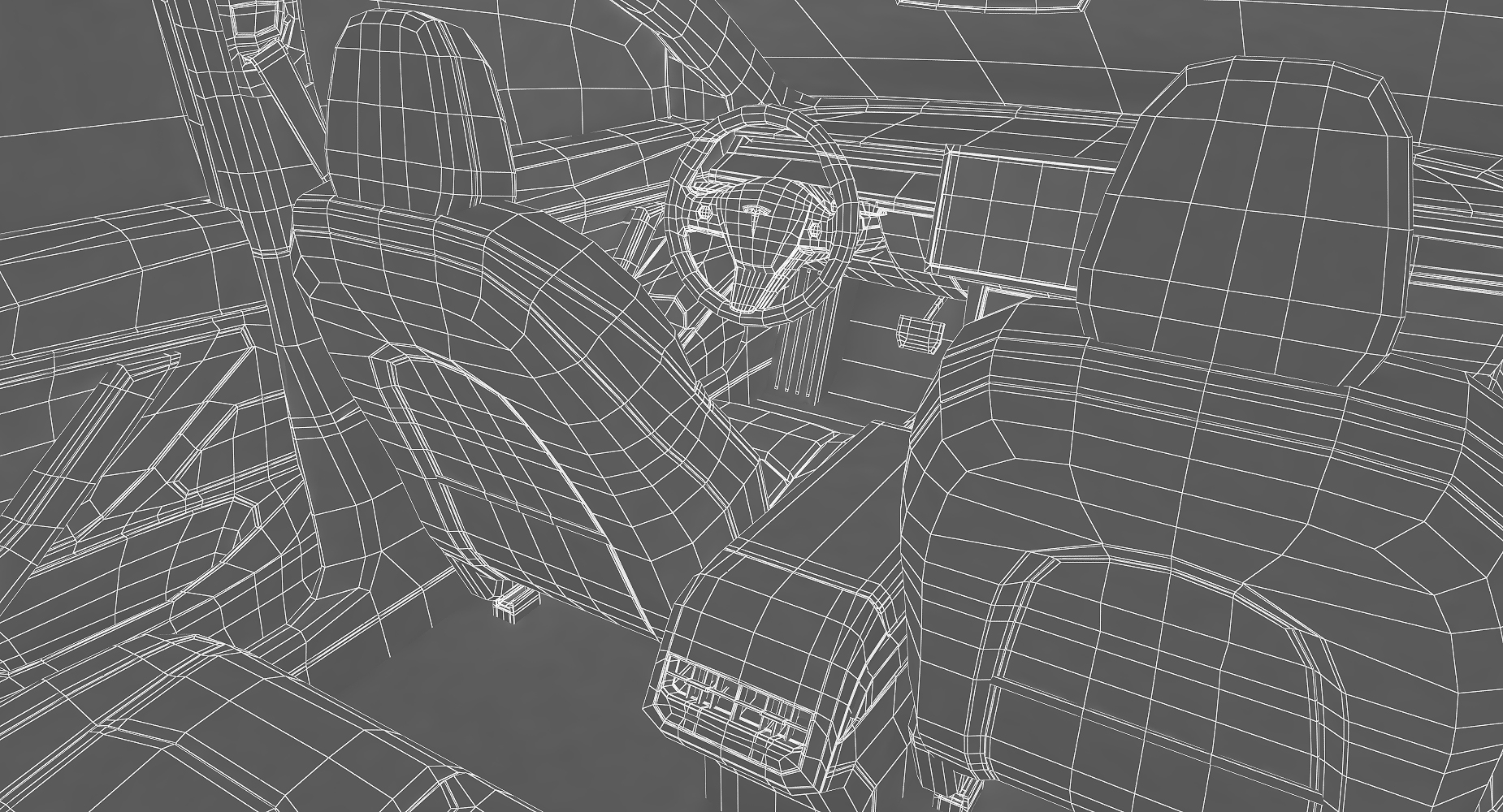 Tesla 3 simple interior 3D model - TurboSquid 1220755