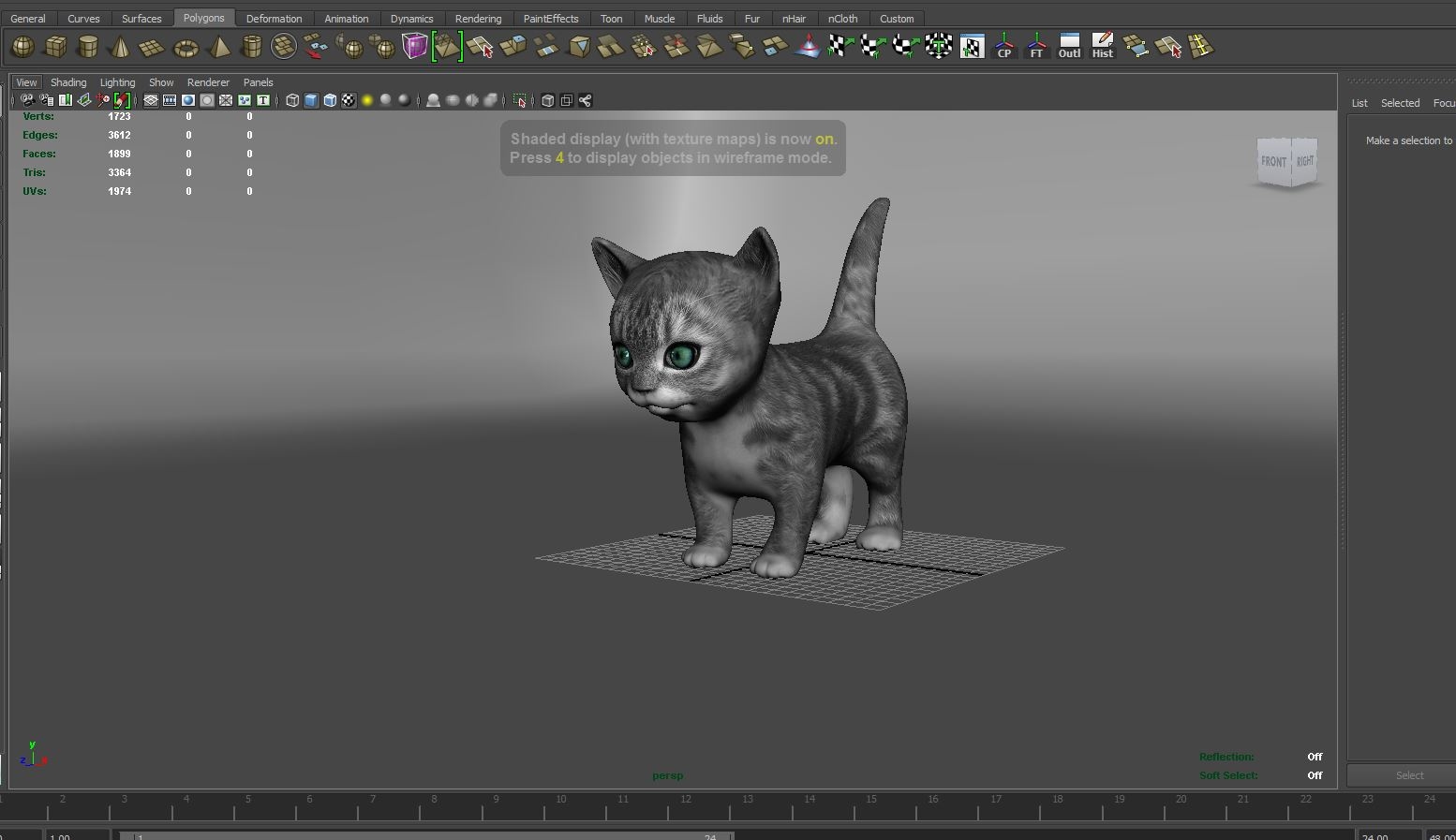 Cute cat 3D model - TurboSquid 1220859