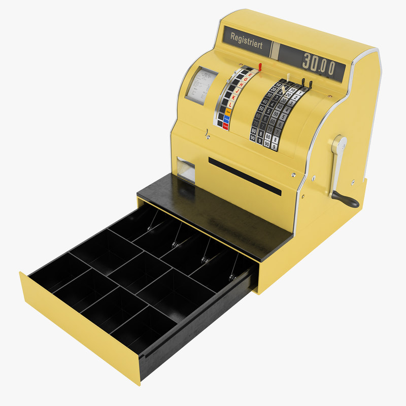 Retro cash register 3D model - TurboSquid 1221128