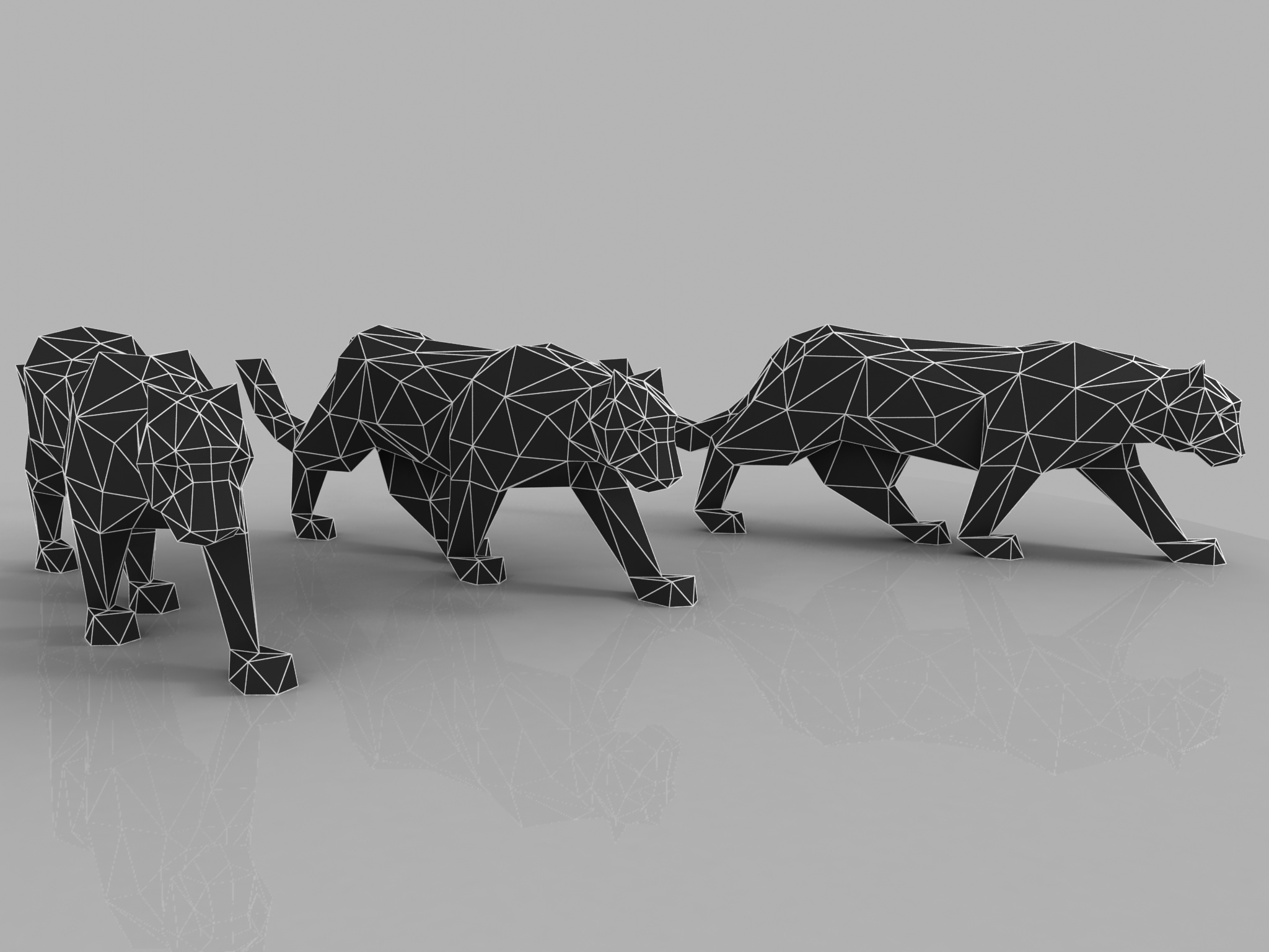 modelo 3d Leopardo geométrico - TurboSquid 1221514