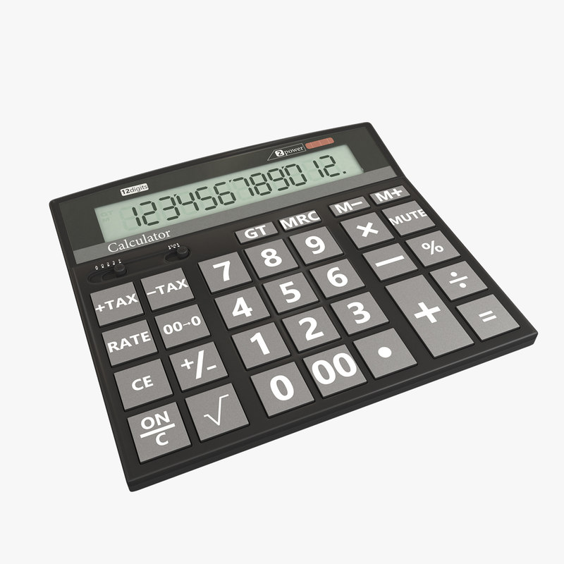 Electric calculator 3D model - TurboSquid 1221528