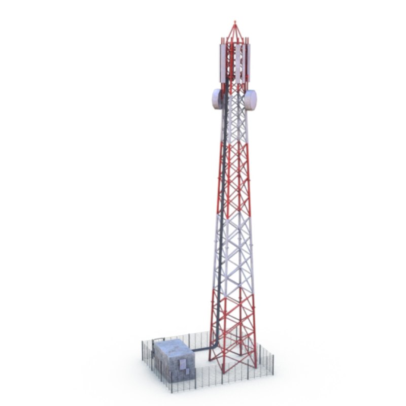 Cell phone tower 3D model - TurboSquid 1221532