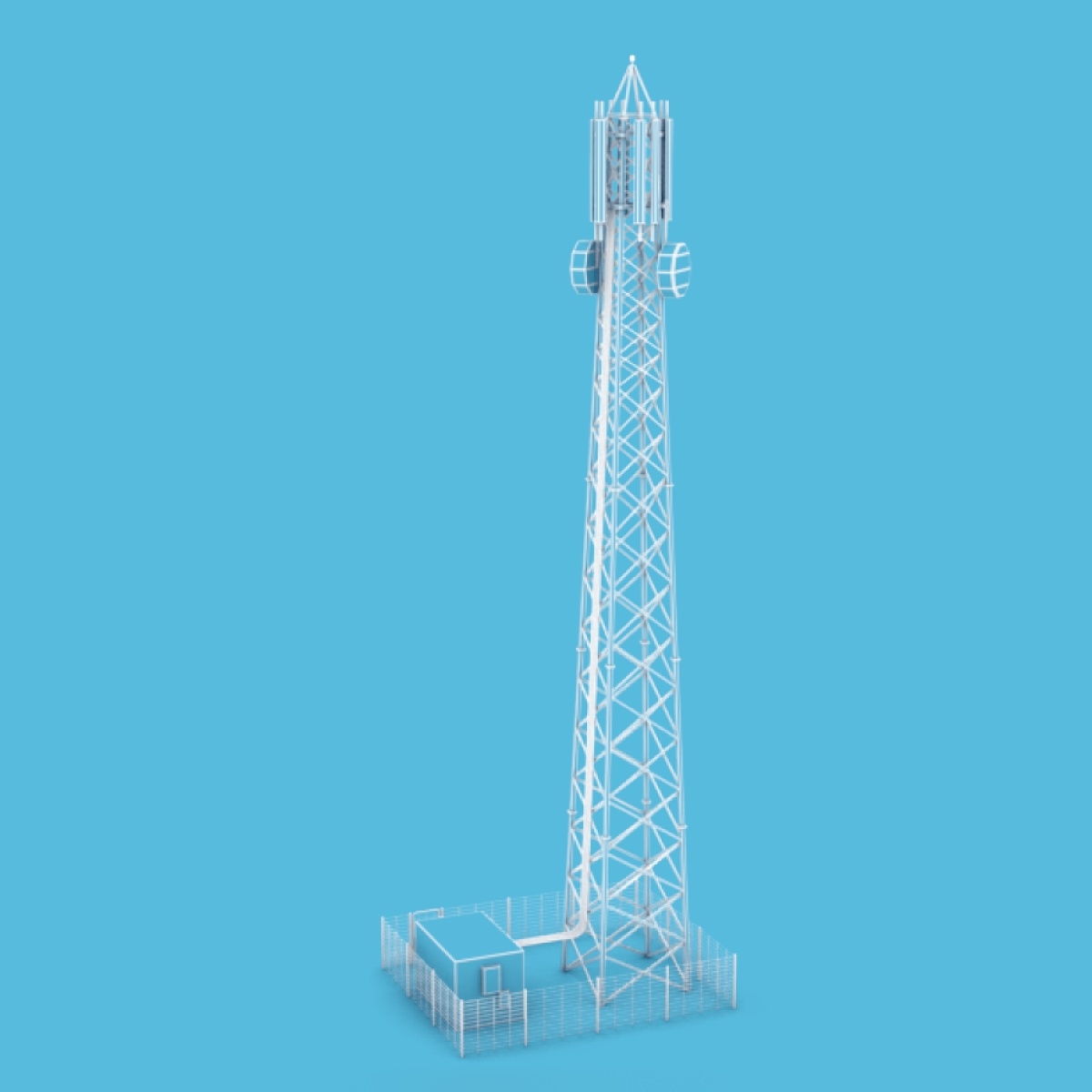 Cell phone tower 3D model - TurboSquid 1221532
