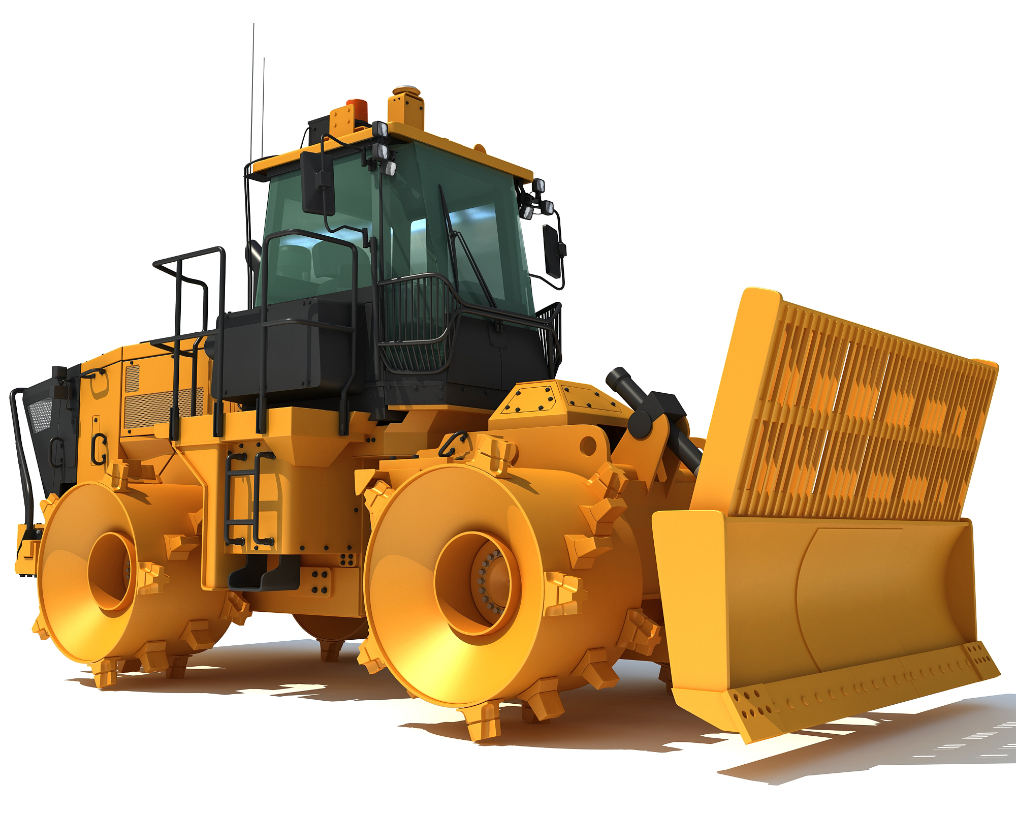 Landfill compactor 3D model - TurboSquid 1221596