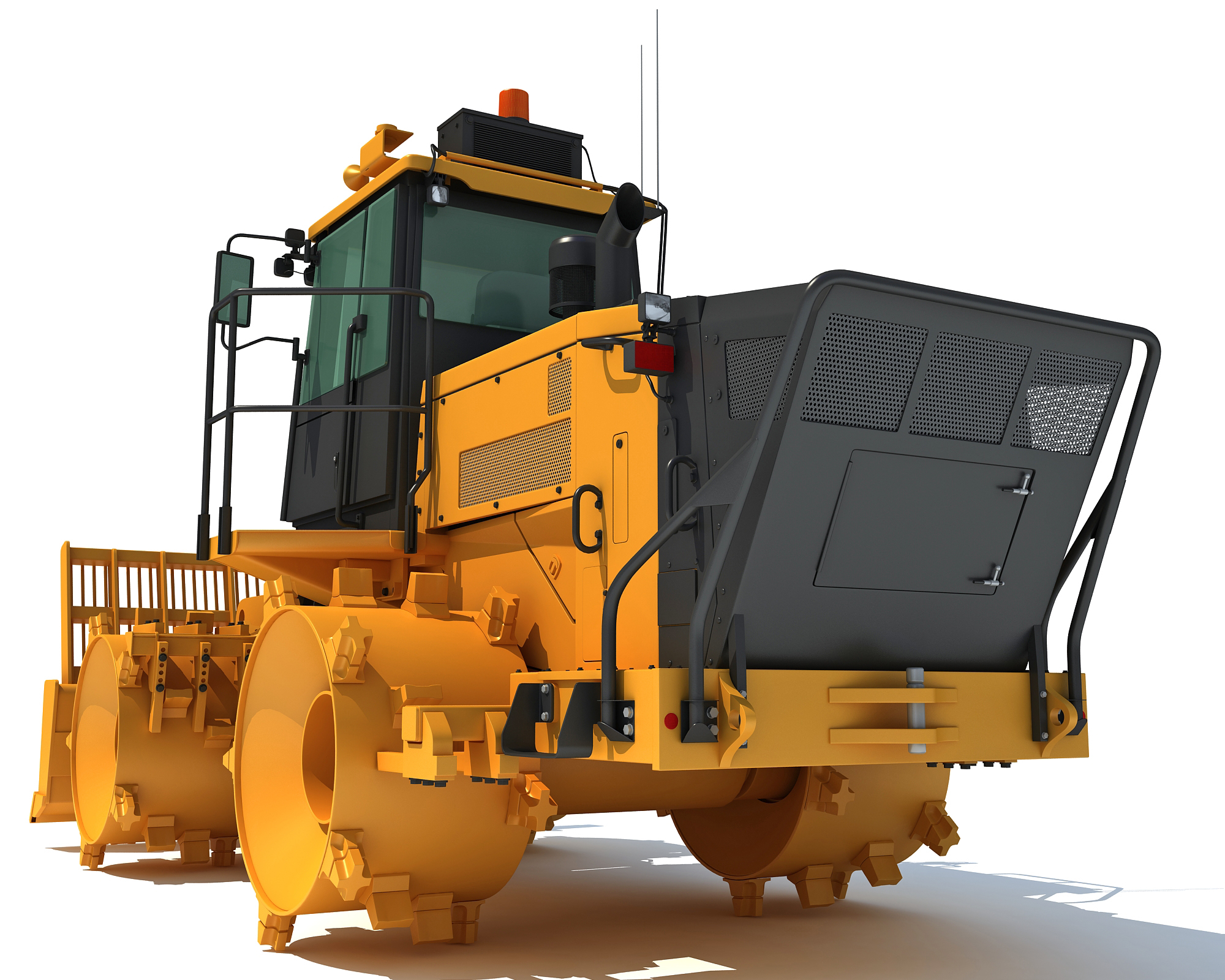 Landfill compactor 3D model - TurboSquid 1221596