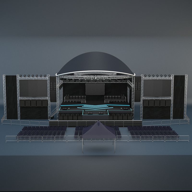 3D concert stage details - TurboSquid 1221713