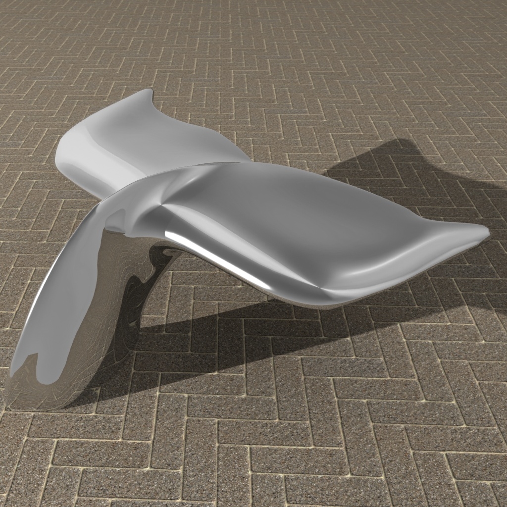3D whale tail bench - TurboSquid 1221792