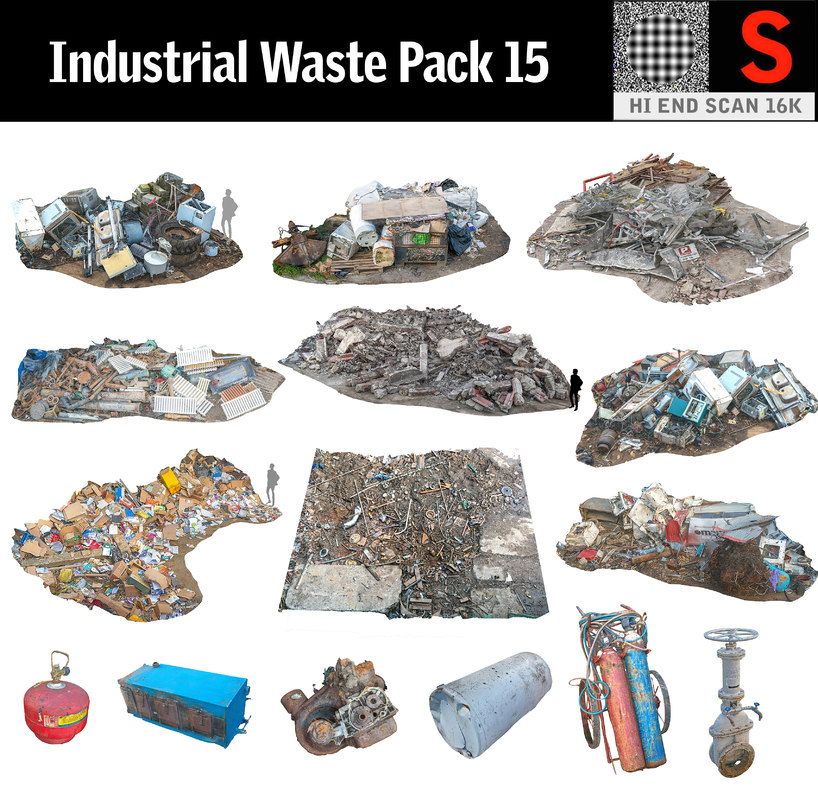 3D industrial wastes pack 15 model - TurboSquid 1222210