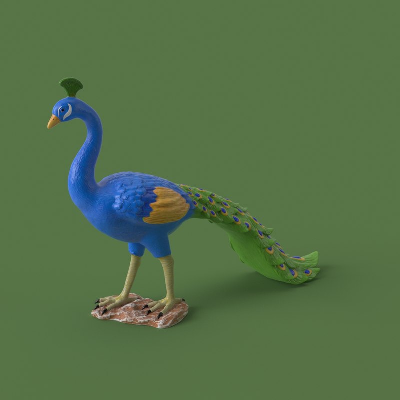 3d Model Garden Peacock Turbosquid 1222274