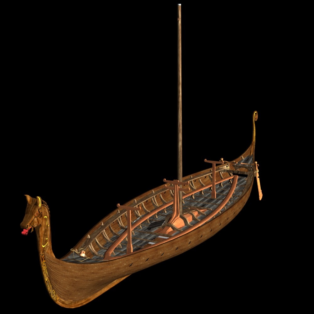 Drakkar ship viking longship 3D model - TurboSquid 1222305