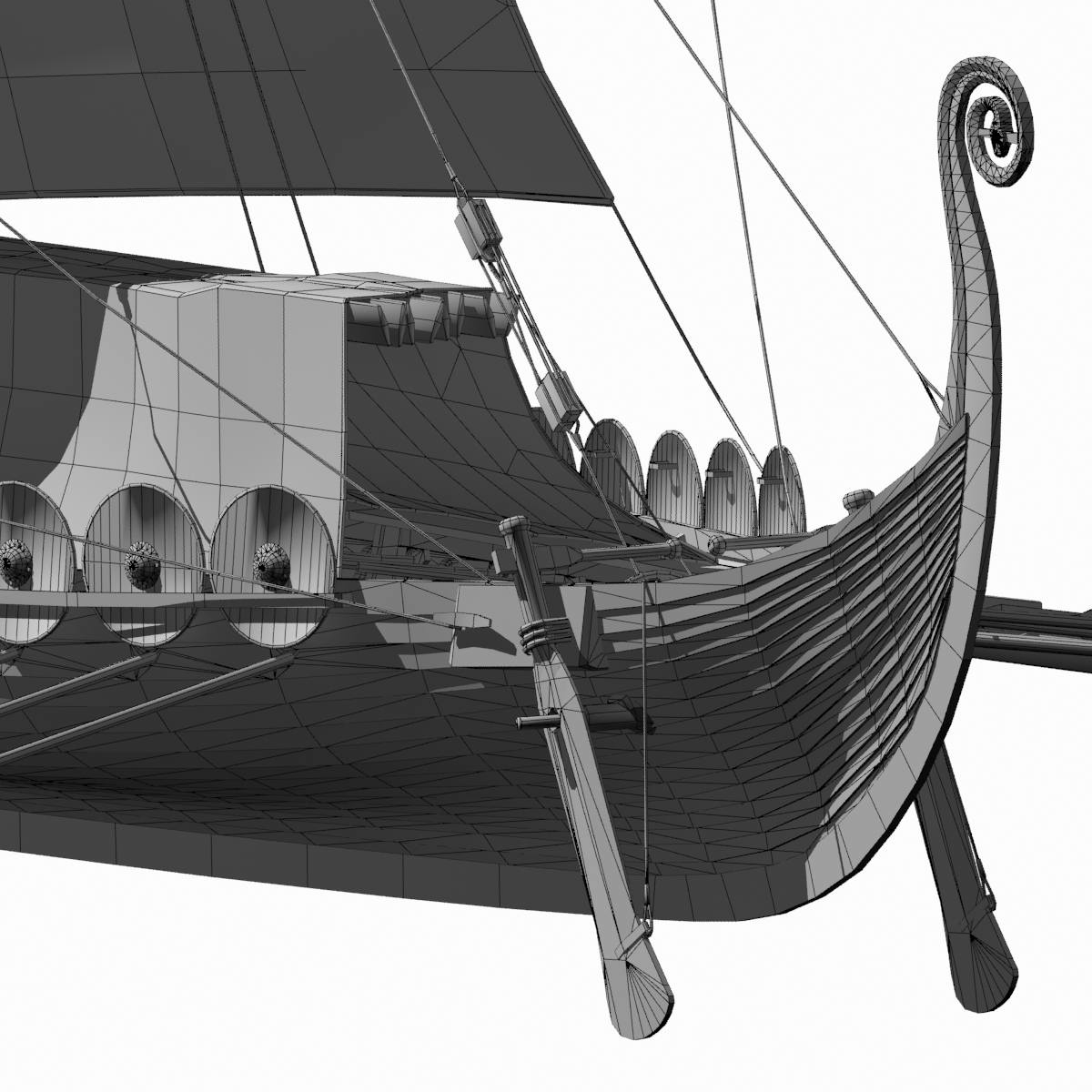 Drakkar ship viking longship 3D model - TurboSquid 1222305