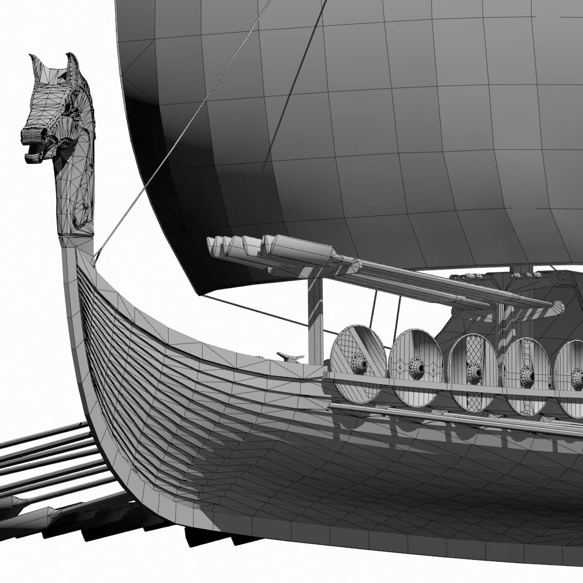 Drakkar ship viking longship 3D model - TurboSquid 1222305