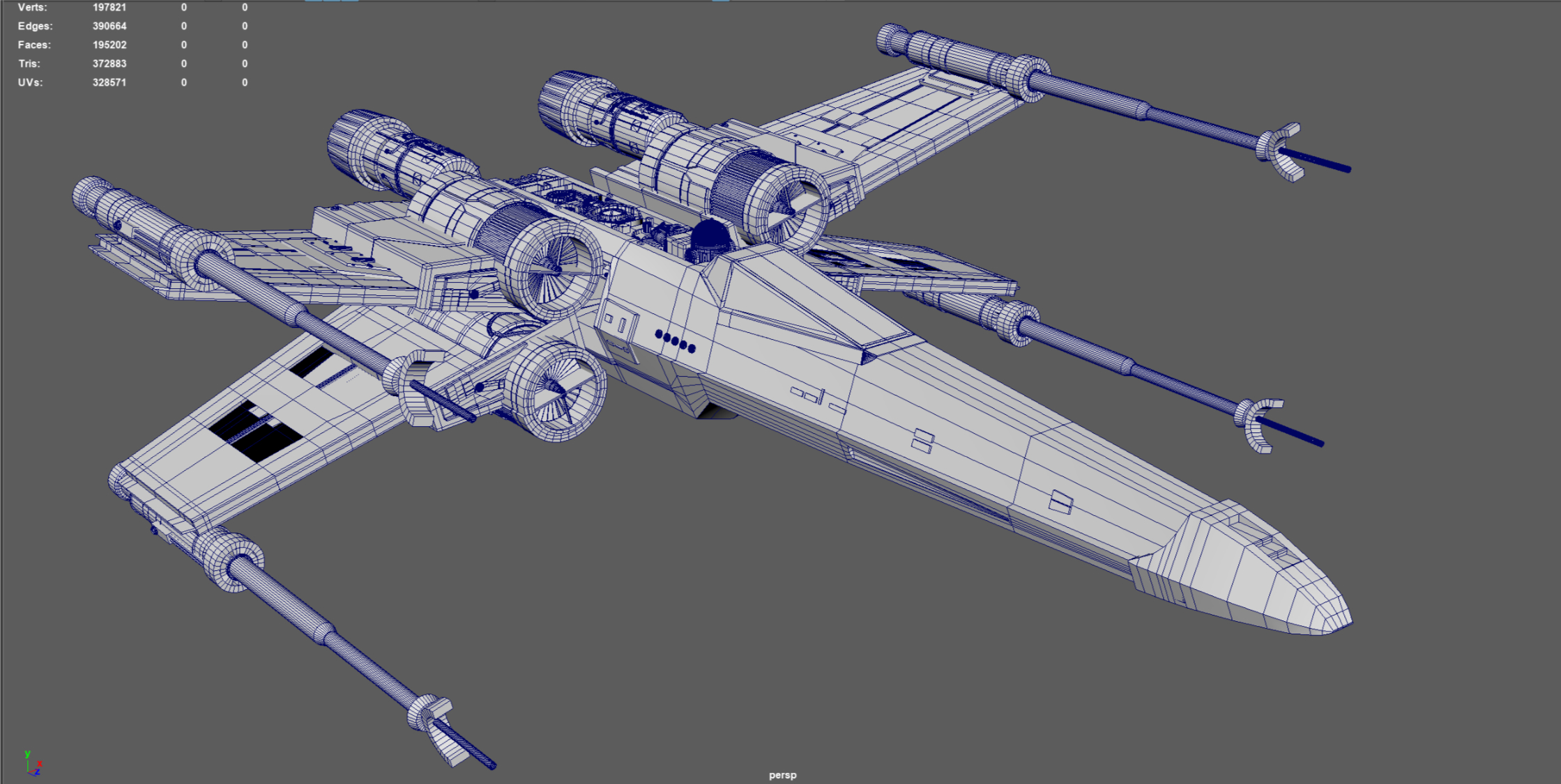 3D x-wing model - TurboSquid 1222327