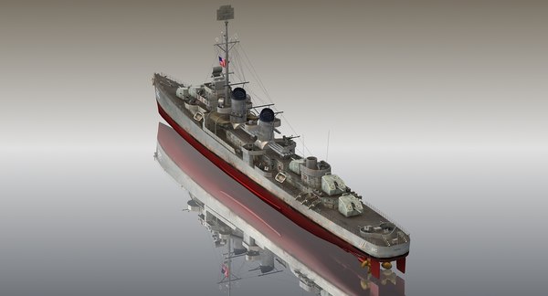 Uss melvin dd fletcher 3D model - TurboSquid 1222391