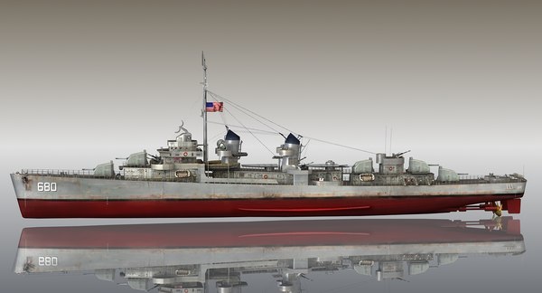 Uss melvin dd fletcher 3D model - TurboSquid 1222391