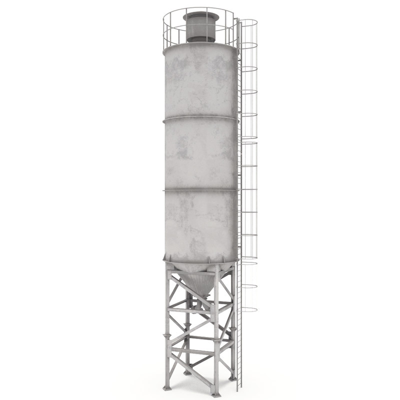 Cement silo 3D model - TurboSquid 1222477