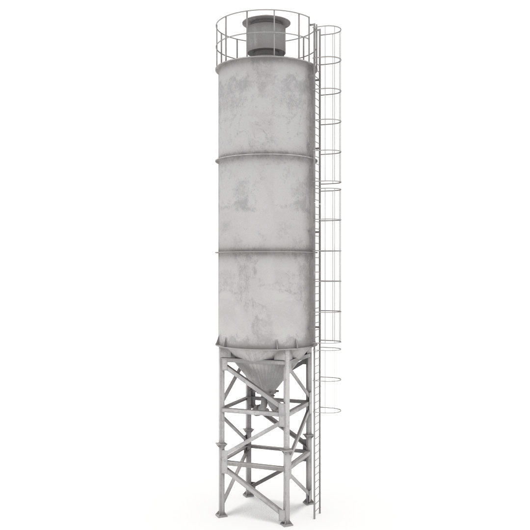 Cement silo 3D model - TurboSquid 1222477