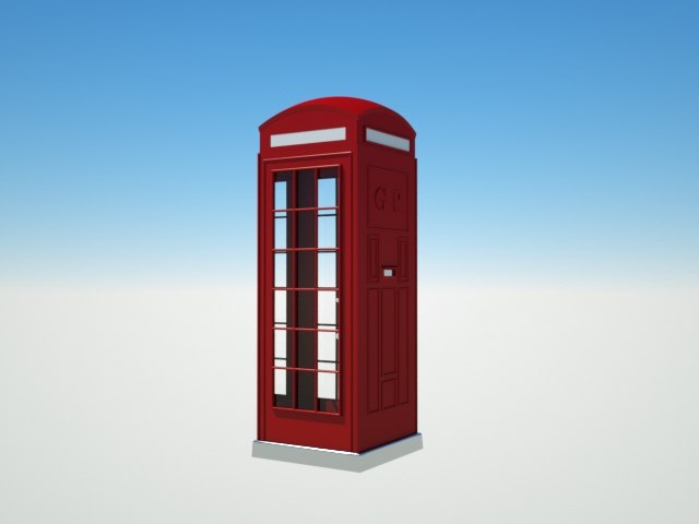 Phone box london 3D model - TurboSquid 1222656