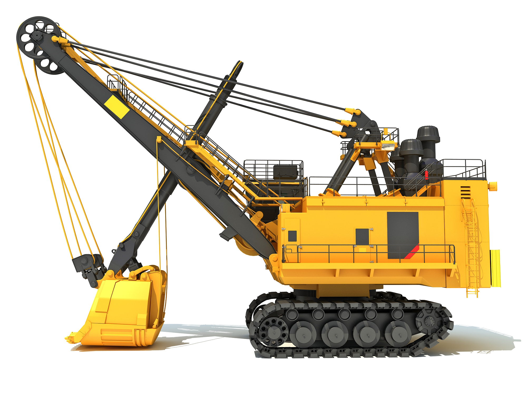 3D electric rope shovel model - TurboSquid 1222857