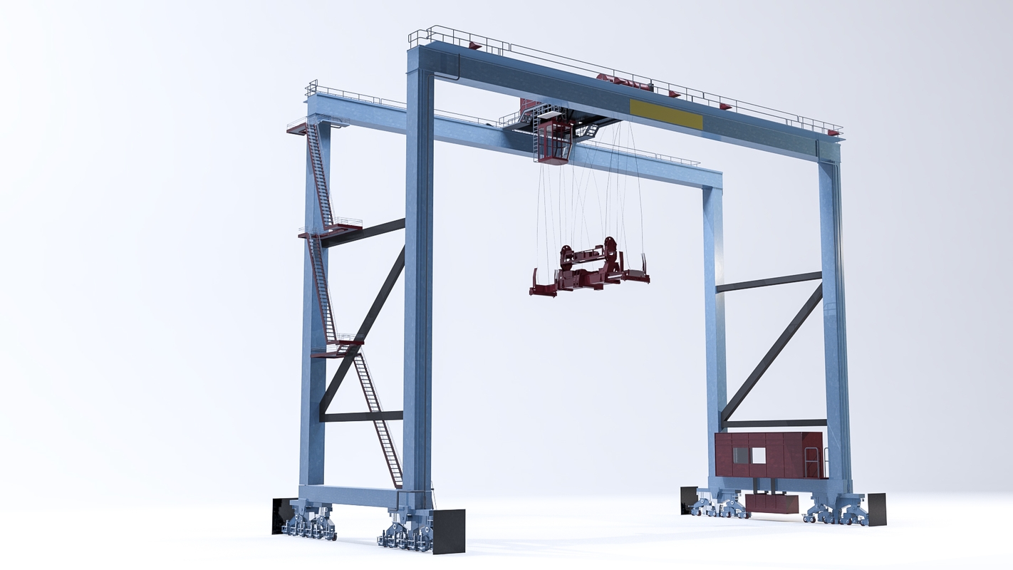3D container crane model - TurboSquid 1222920