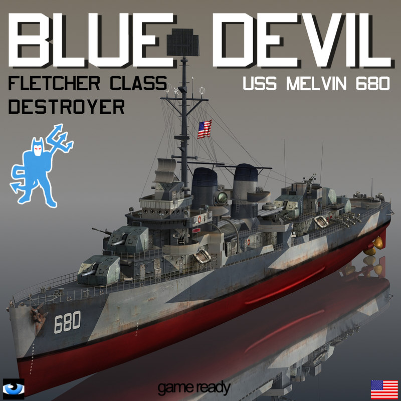 3D model devil uss melvin dd - TurboSquid 1222952