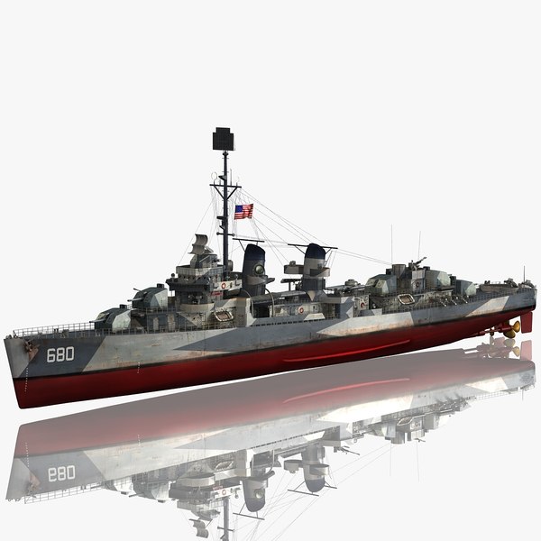 BLUE DEVIL USS MELVIN DD-680 3D-Modell - TurboSquid 1222954