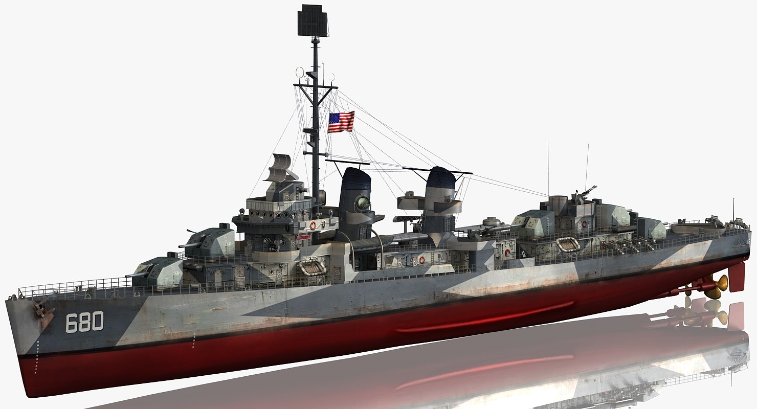 3D blue devil uss melvin - TurboSquid 1222954