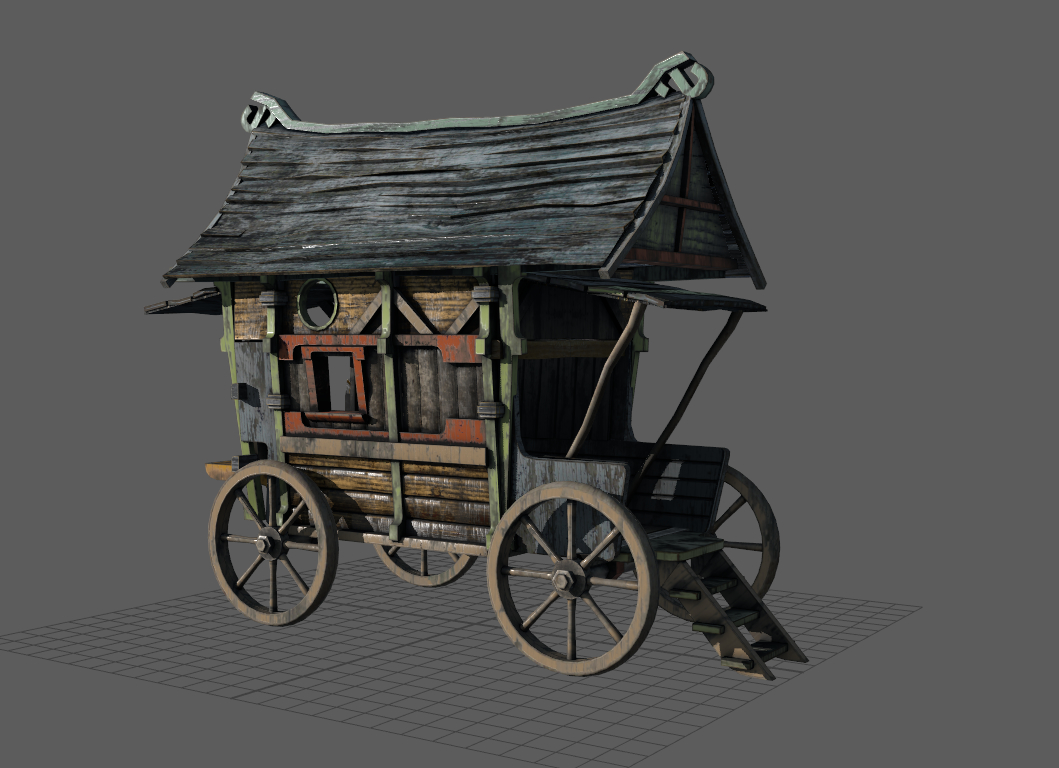 Fancy medieval caravan 3D - TurboSquid 1222957