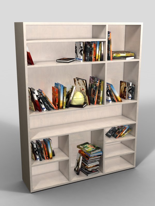 Bookshelf books model - TurboSquid 1223105