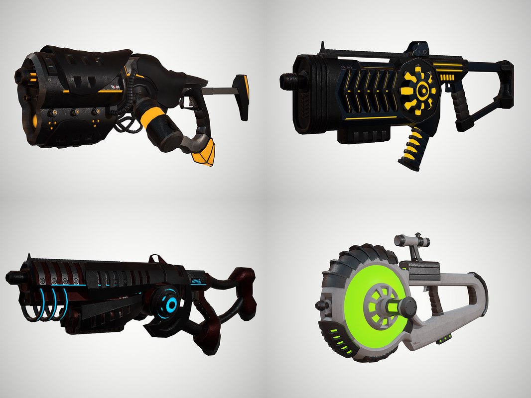 3D blender futuristic rifle 4 - TurboSquid 1223148