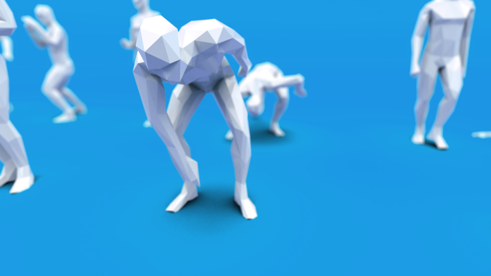 modelo 3d Personas Low Poly / Poses de acción humana (estándar ...