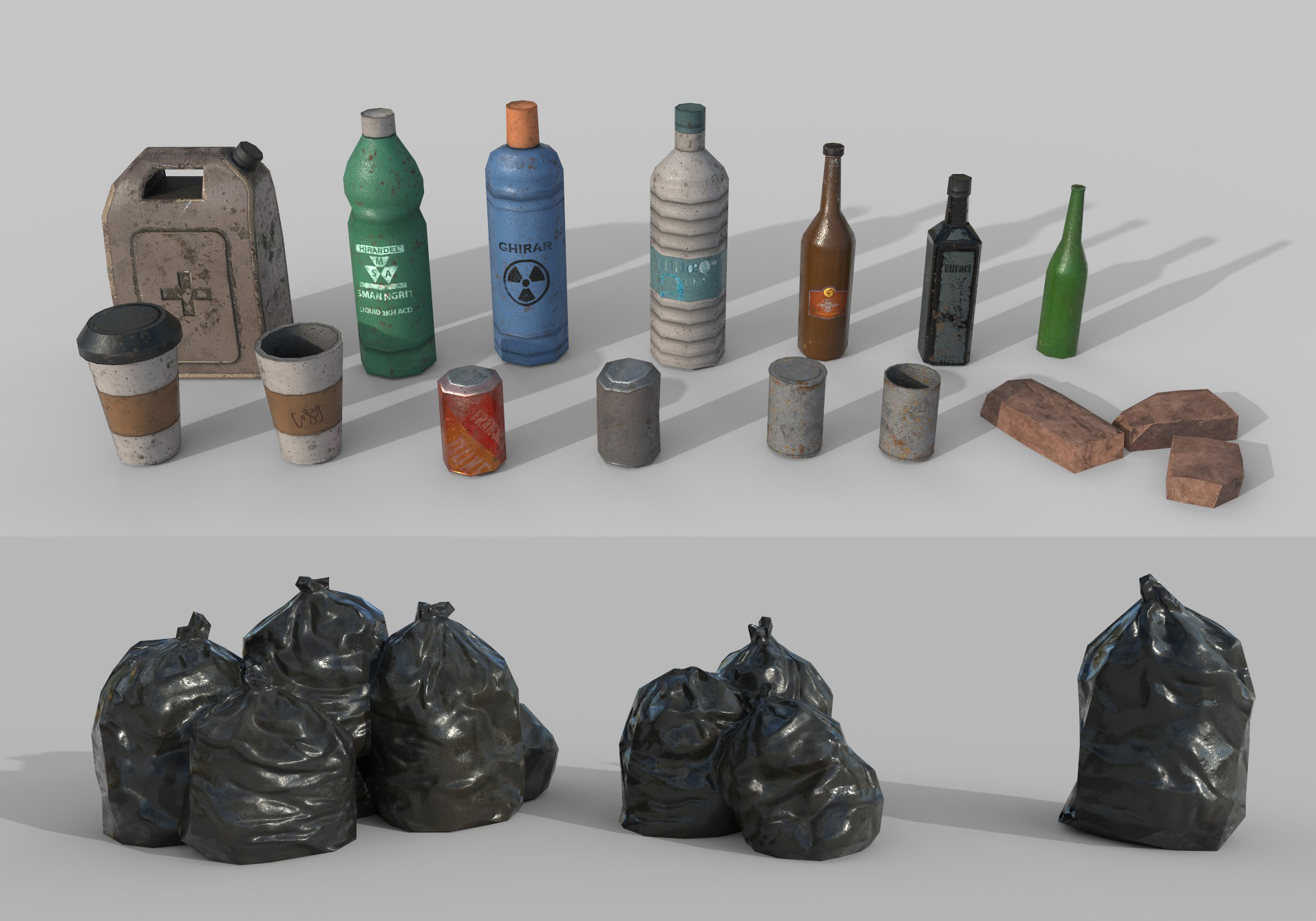 3D urban garbage - TurboSquid 1223368