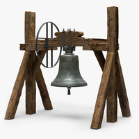 medieval church bell 3d obj